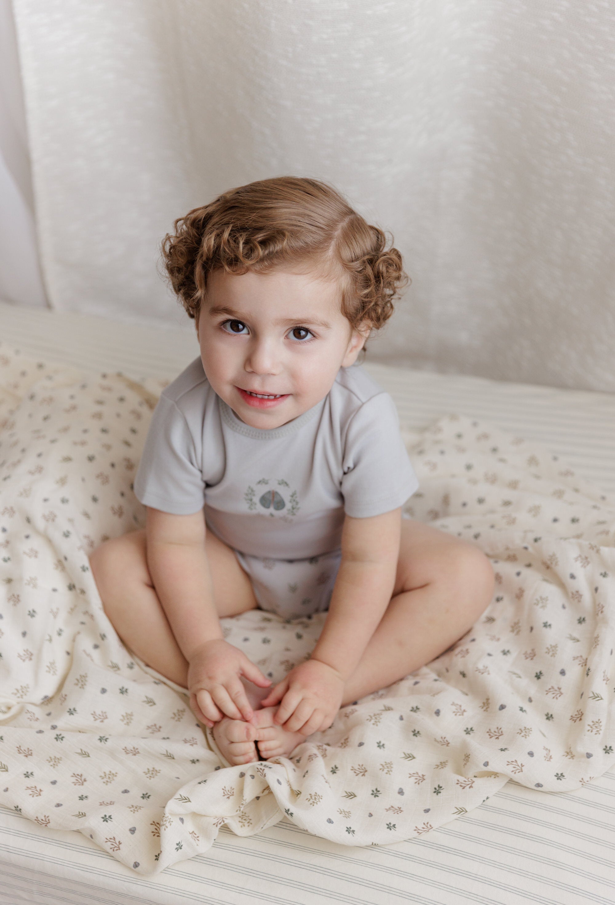 Garden Floral Print Collection - Two Piece Set Boy – Ely's & Co.