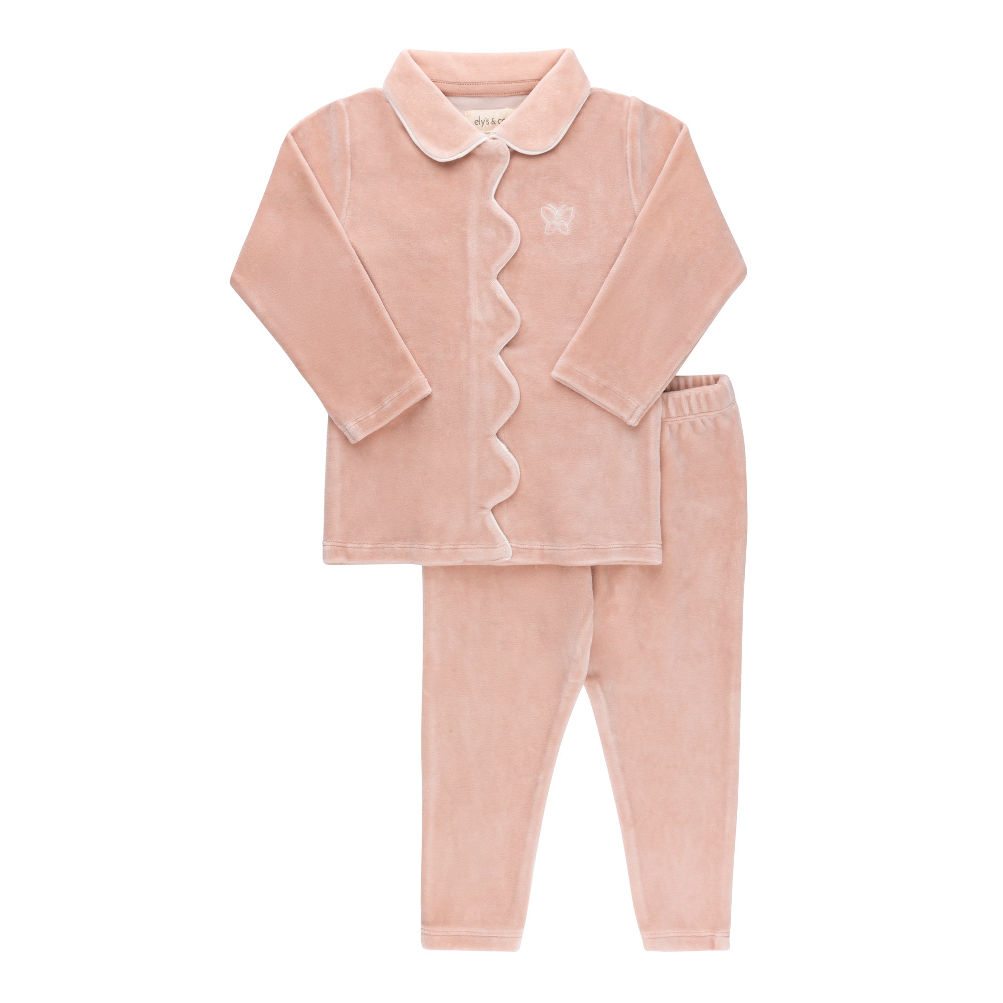 Velour Embroidered Bird & Butterfly Collection- Lounge Set – Ely's & Co.