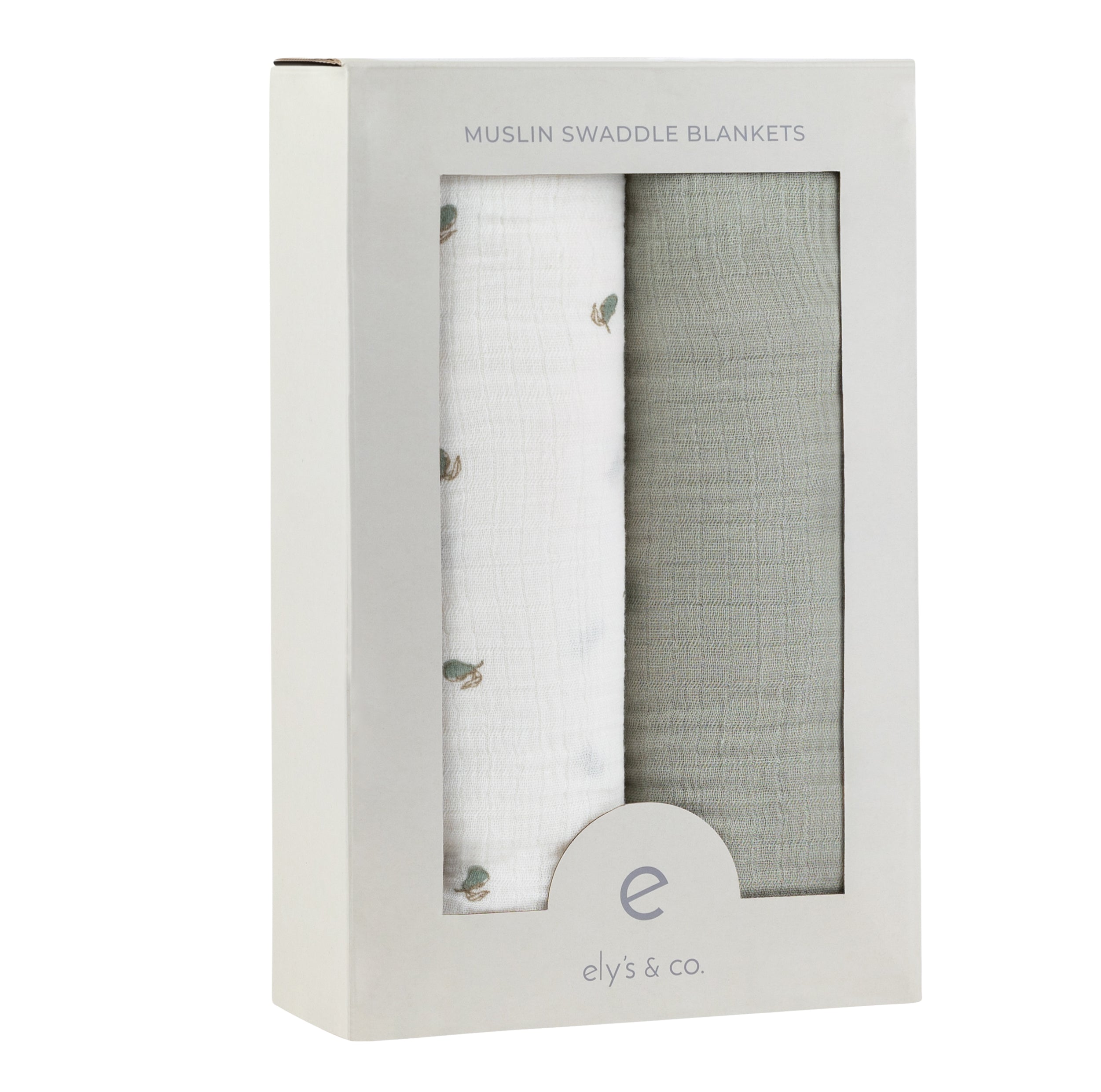 2 Pack Cotton Muslin Swaddle Blanket - Sage Pear – Ely's & Co.